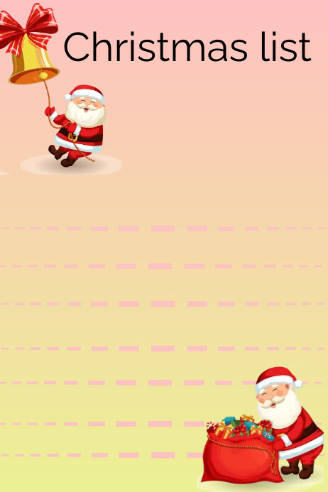 Christmas Wish List Template | PosterMyWall