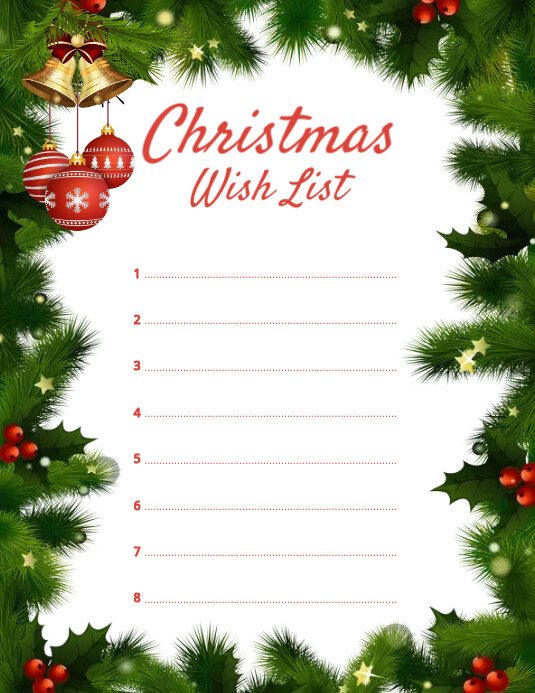Copy of Christmas Wish List | PosterMyWall