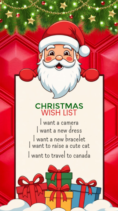 christmas wish list Template | PosterMyWall