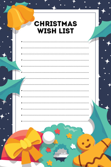 Copy of Christmas Wish List | PosterMyWall