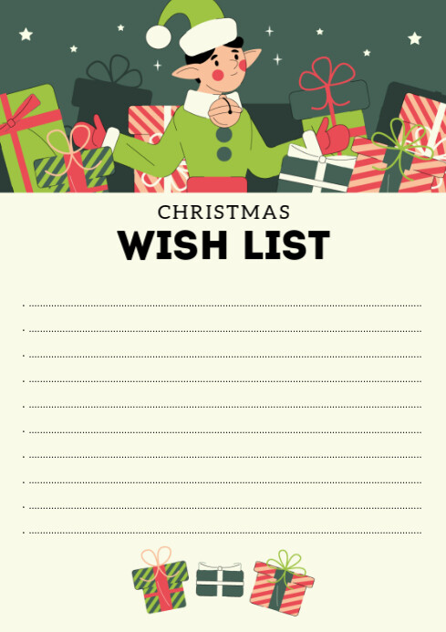 Christmas Wish List Template | PosterMyWall