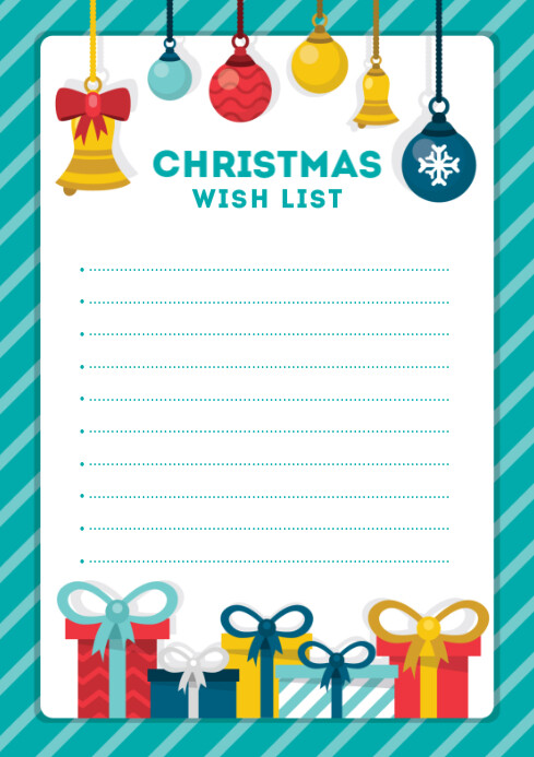 Christmas Wish List Template | PosterMyWall