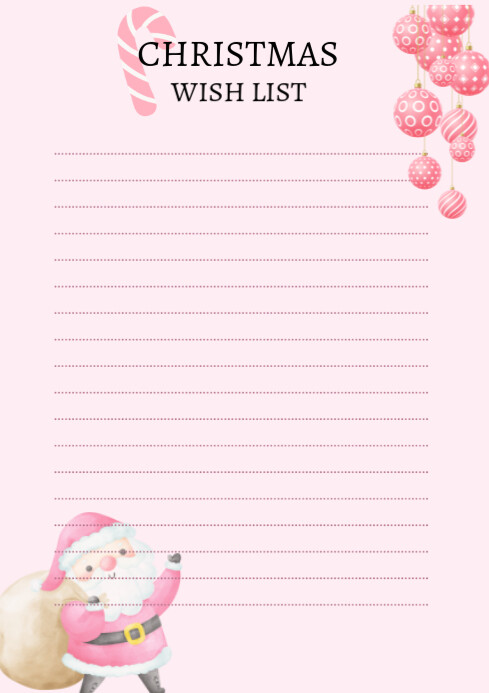Christmas Wish List Template | PosterMyWall