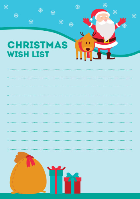 Christmas Wish List Template | PosterMyWall