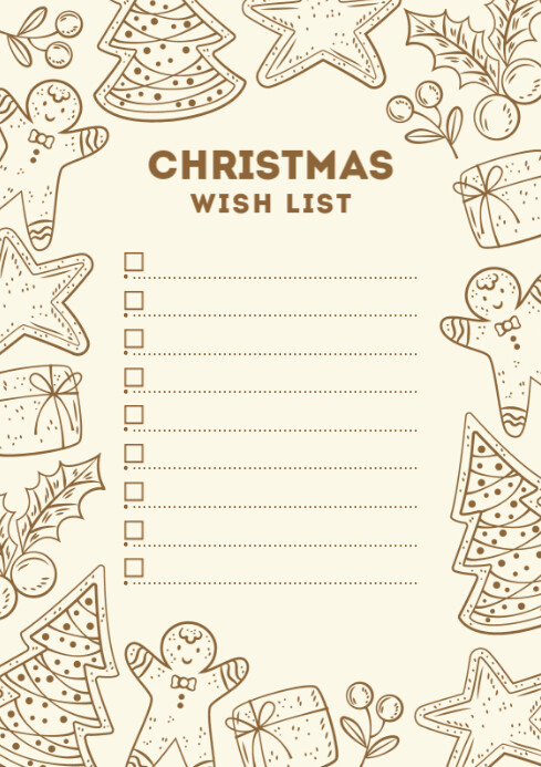 Christmas Wish List Template | PosterMyWall