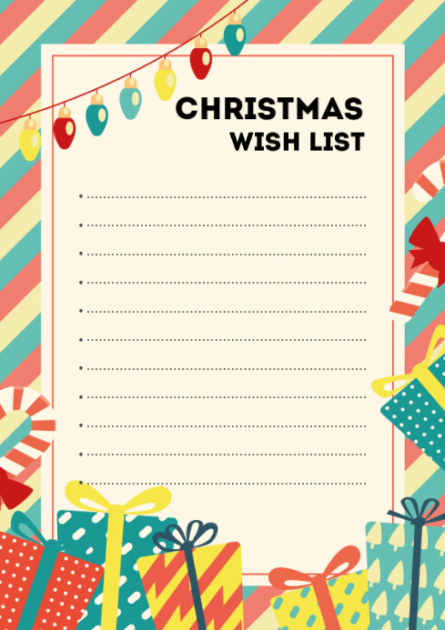 Christmas Wish List Template | PosterMyWall