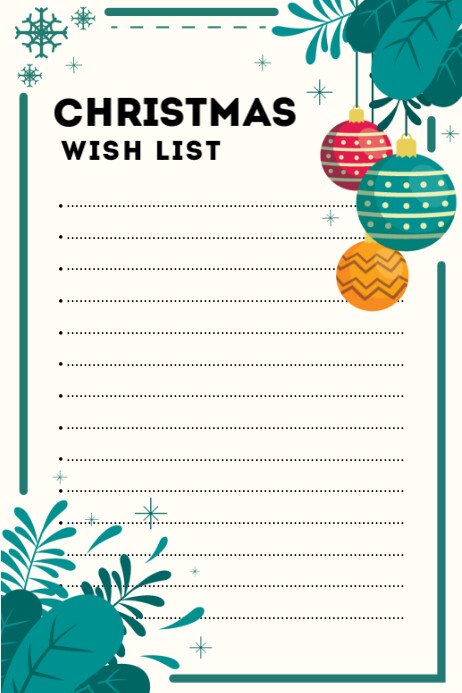 Christmas Wish List Template | PosterMyWall