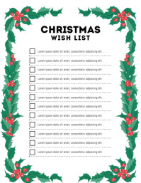 Christmas Wish List Template | PosterMyWall
