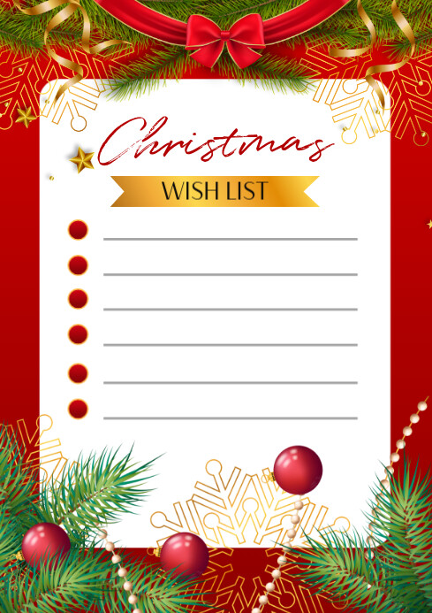 Copy of Christmas Wish List | PosterMyWall