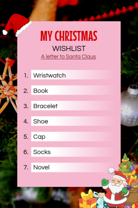 Copy of Christmas Wish list | PosterMyWall