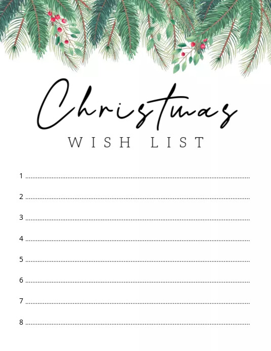 Christmas Wish List Template | PosterMyWall