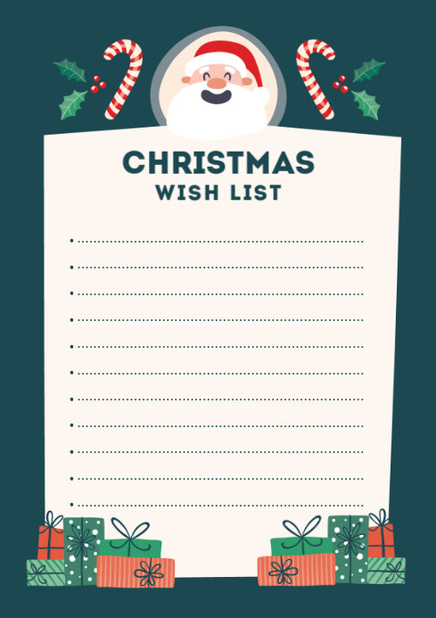 Christmas Wish List Template | PosterMyWall