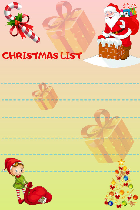 Christmas Wish List Template | PosterMyWall