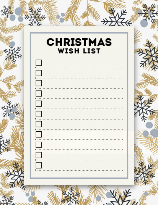 Christmas Wish List Template | PosterMyWall