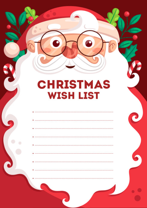 Christmas Wish List Template | PosterMyWall