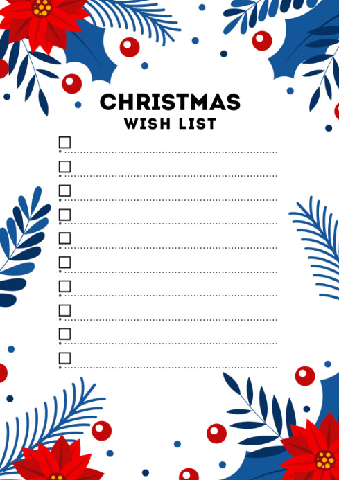 Christmas Wish List Template | PosterMyWall