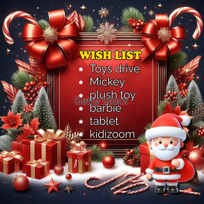 Christmas Wish List santa Templat | PosterMyWall