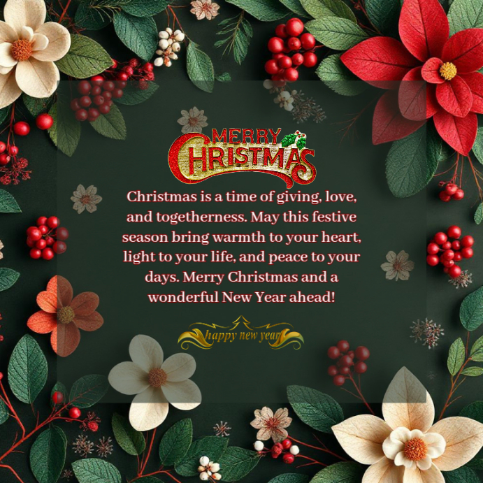 Christmas Wish Message Ad Template | PosterMyWall