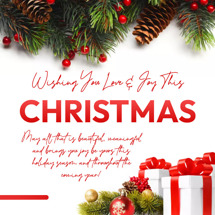 Christmas wishes insta card template | PosterMyWall