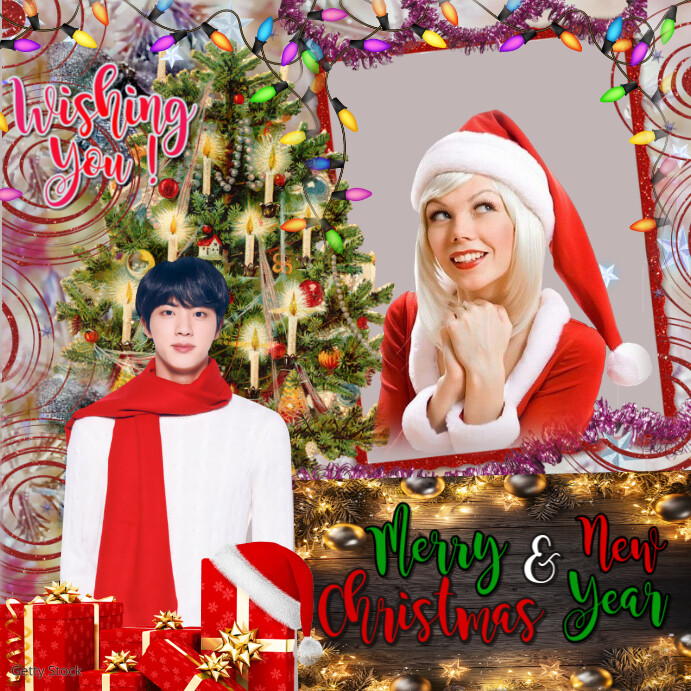 Christmas wishing card pic frame Template | PosterMyWall