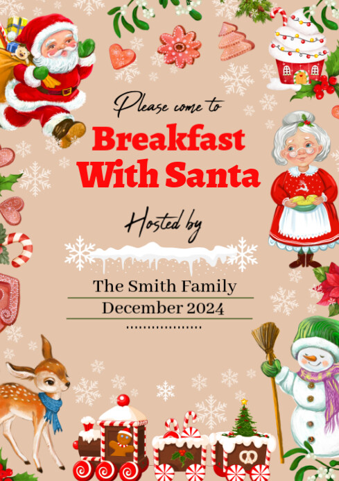Christmas with Santa Template | PosterMyWall