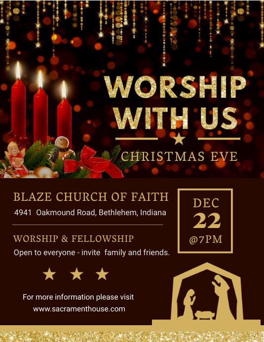 Christmas Worship And Community Event Invitation Template PosterMyWall Christmas Worship And Community Event Invitation Template PosterMyWall