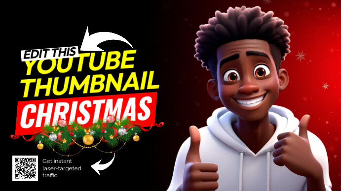 Christmas youtube thumbnail 2024 Template | PosterMyWall