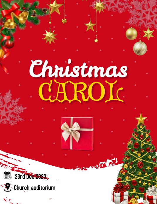 christmass carol flyer design Template | PosterMyWall