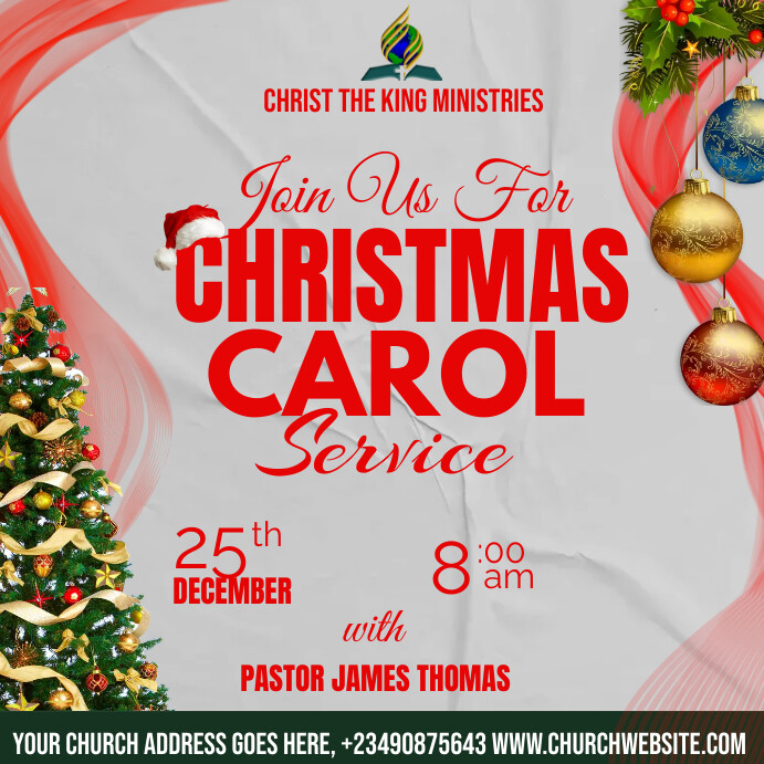 christmass carol flyer template (5) | PosterMyWall