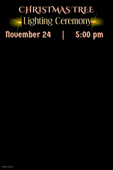 Christmas Tree Lighting Poster Template | PosterMyWall