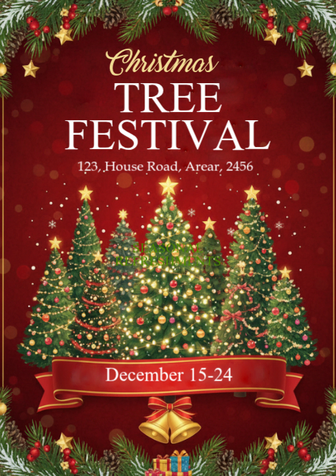 Plantilla de Christms tree festival flyer ad | PosterMyWall