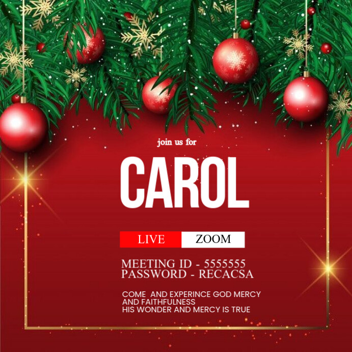 Copy of CHRITMAS CAROL | PosterMyWall