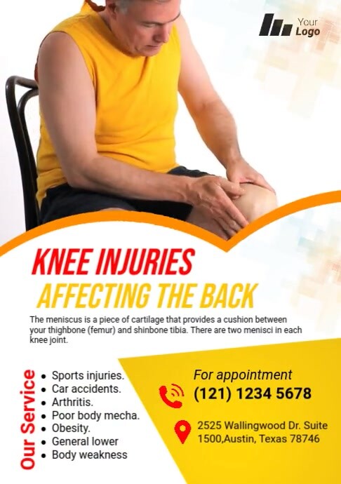 Chronic Knee Pain Template | PosterMyWall