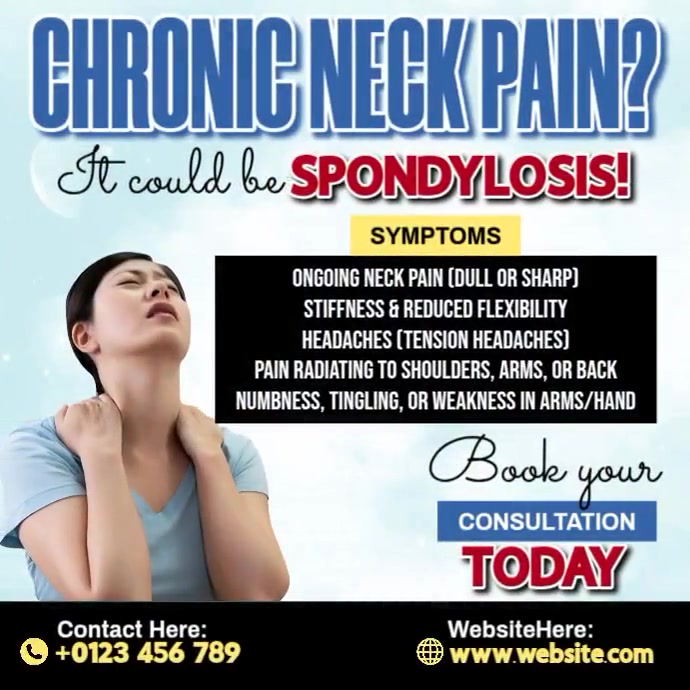 Chronic Neck Pain Template | PosterMyWall