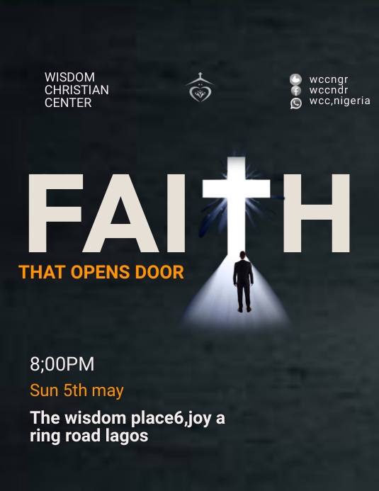 CHURCG FLYER ON FAITH (1) Template | PosterMyWall