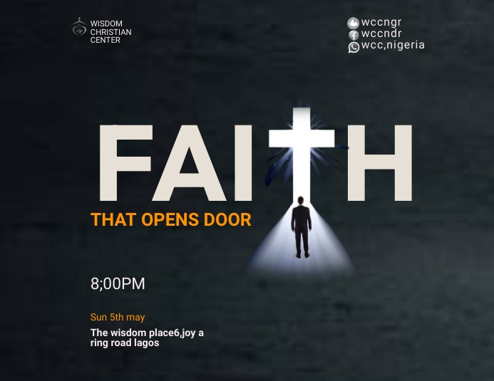 CHURCG FLYER ON FAITH (1) Template | PosterMyWall