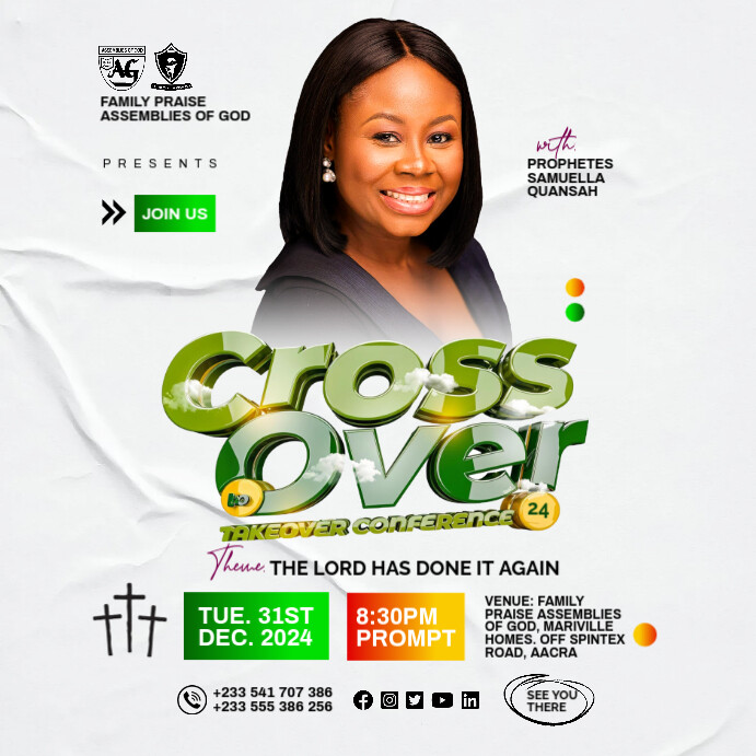 church, 31st night crossover service Template | PosterMyWall
