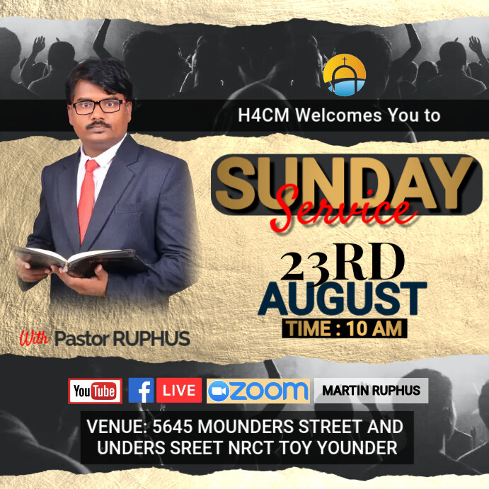 church, christian, sunday service, jesus Template | PosterMyWall