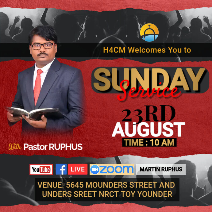 church, christian, sunday service, jesus Template | PosterMyWall