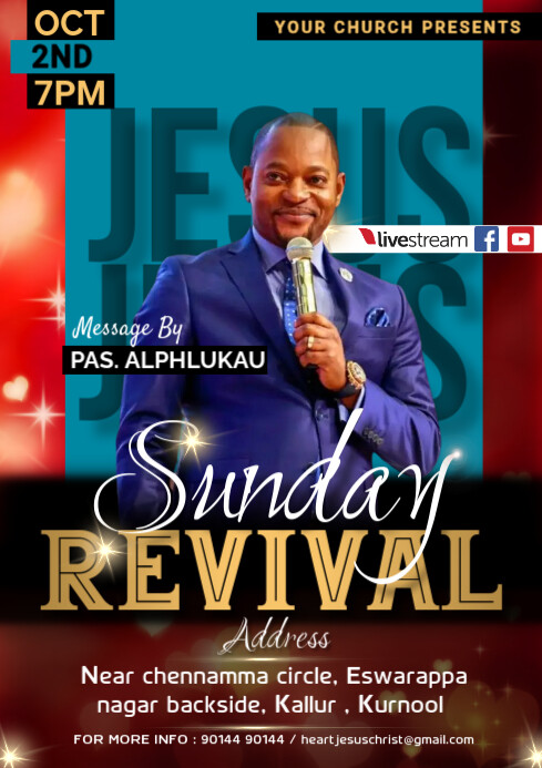 church, christian, sunday service, jesus Template | PosterMyWall