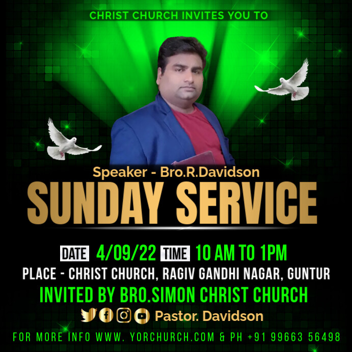 church, christian, sunday service, prophetic Template | PosterMyWall