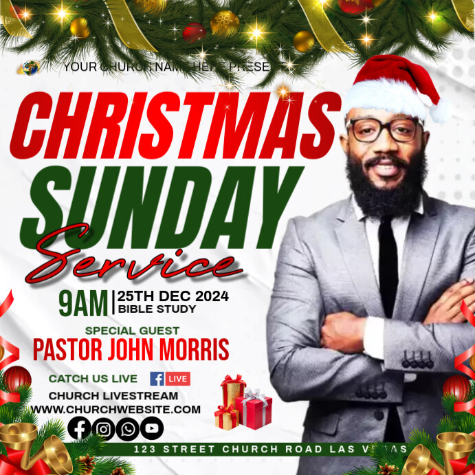 Copy of church, christmas, merry christmas | PosterMyWall