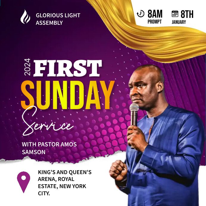 Plantilla de Church, church conference, new year Eve serv | PosterMyWall