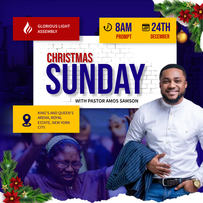 Church, church conference, new year Eve servi Template | PosterMyWall