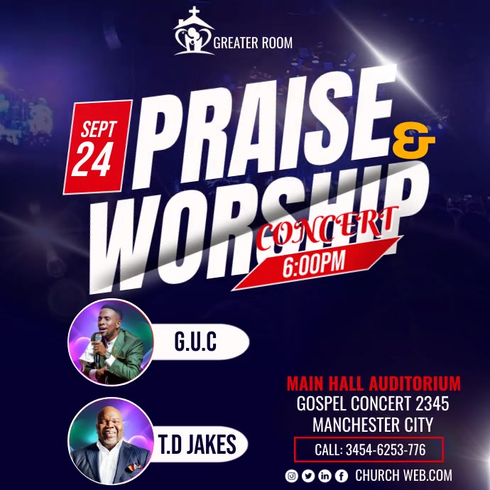 church, concert flyer Template | PosterMyWall