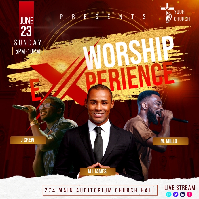 church, concert flyer Template | PosterMyWall