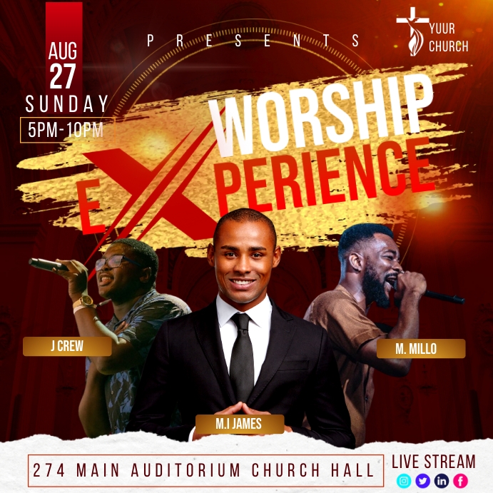 church, concert flyer Template | PosterMyWall