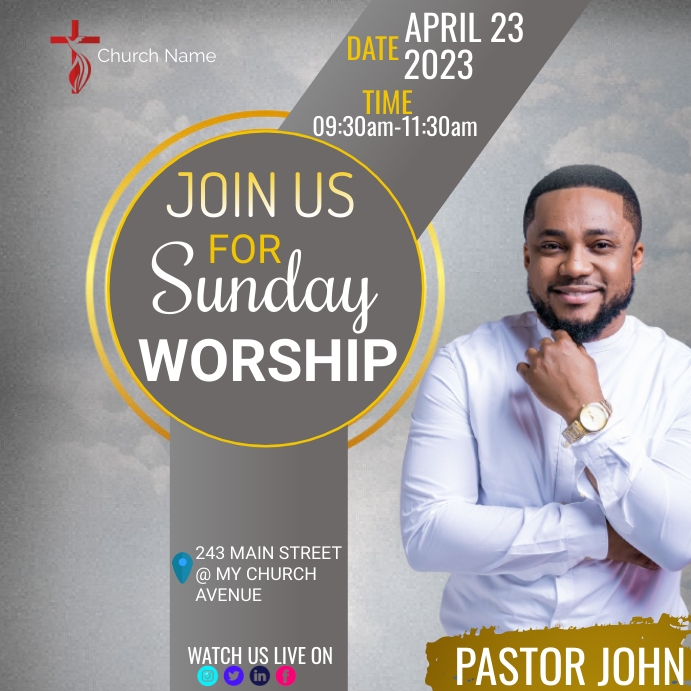 church, concert flyer Template | PosterMyWall