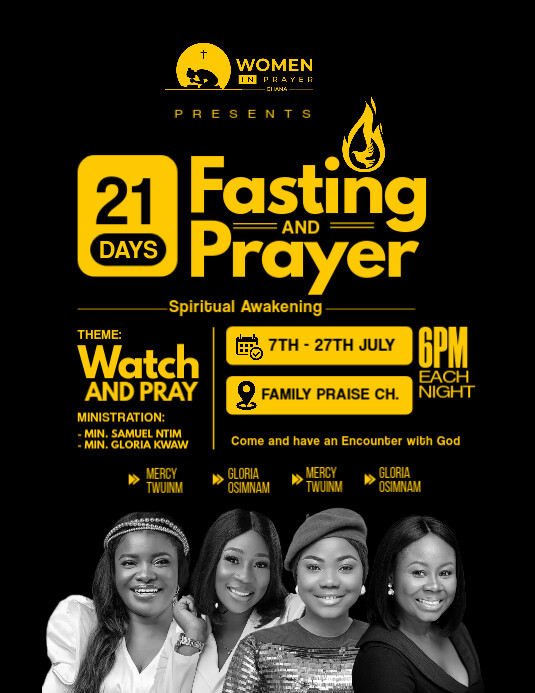 Copy of church, fasting and prayers | PosterMyWall
