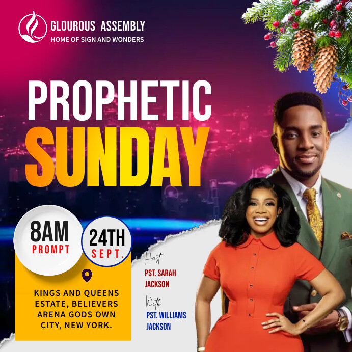 Church, Sunday church service invitation Template | PosterMyWall